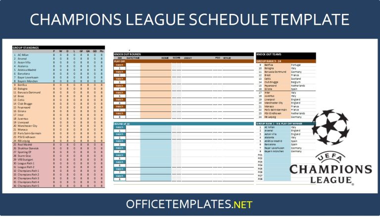 UEFA Champions League 2024/2025 Schedule » OFFICETEMPLATES.NET